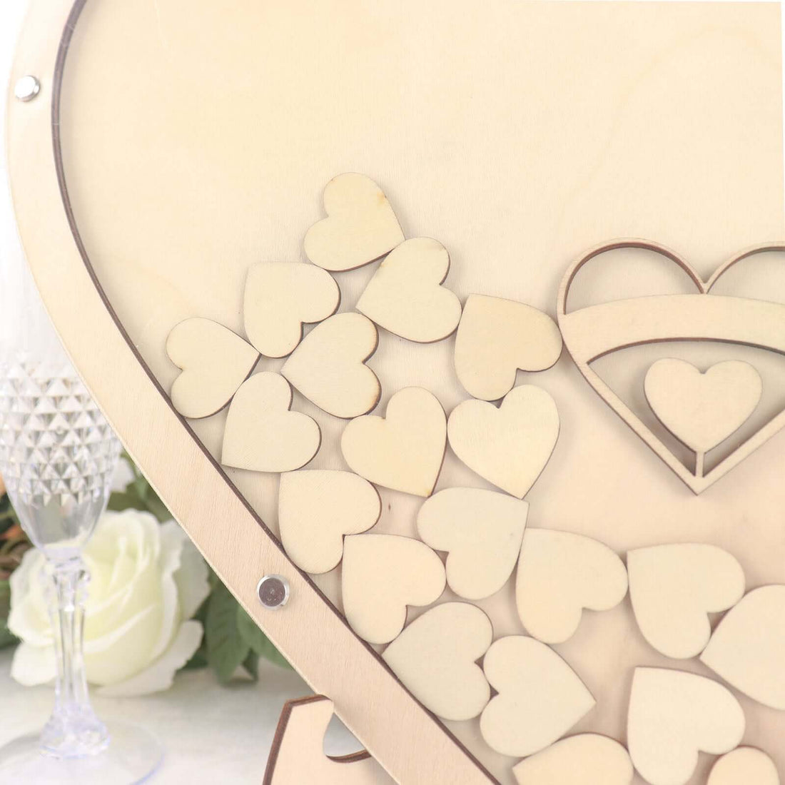 13" Rustic Heart Drop Top Frame Wedding Guest Book | eFavormart