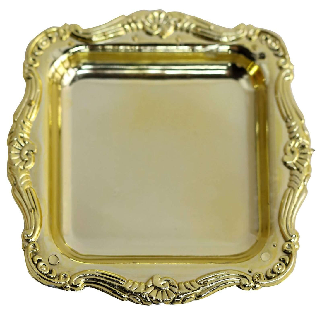 12-Pack 3" Gold Baroque Mini Square Candy Tray | eFavormart