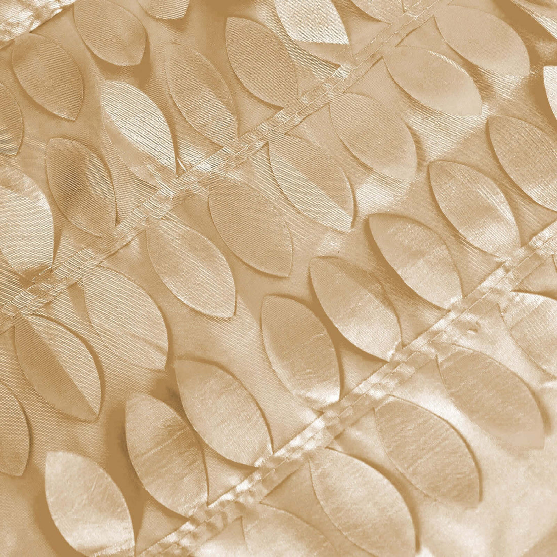 Leaf Taffeta Tablecloth 120" Champagne | eFavormart