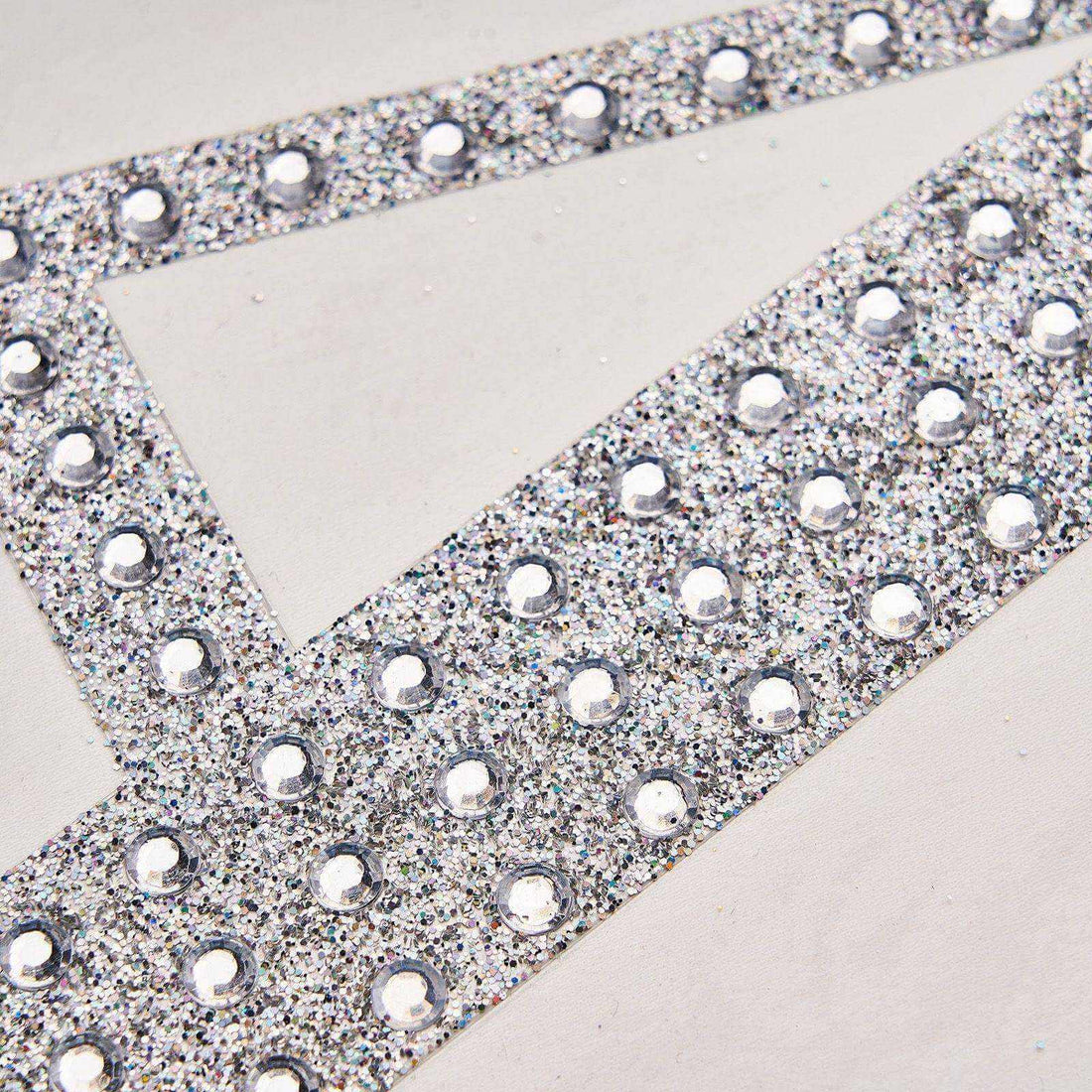 6" Rhinestone Sticker Letters "P" Silver | eFavormart