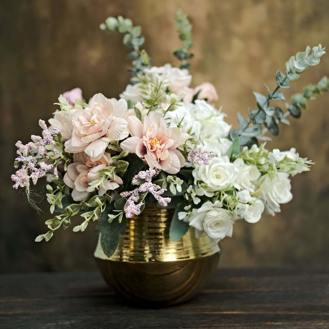 Metallic Gold Bell Shaped Planter Pots 2 Pack | eFavormart