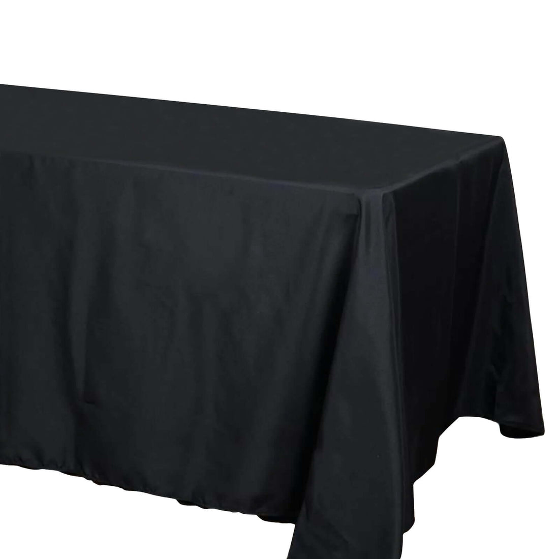 Polyester Tablecloth 90"x132" Black | eFavormart
