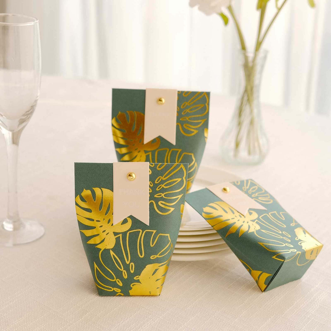 25-Pack Emerald Green Favor Boxes | eFavormart