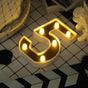 6" LED Marquee Number "5" Gold | eFavormart