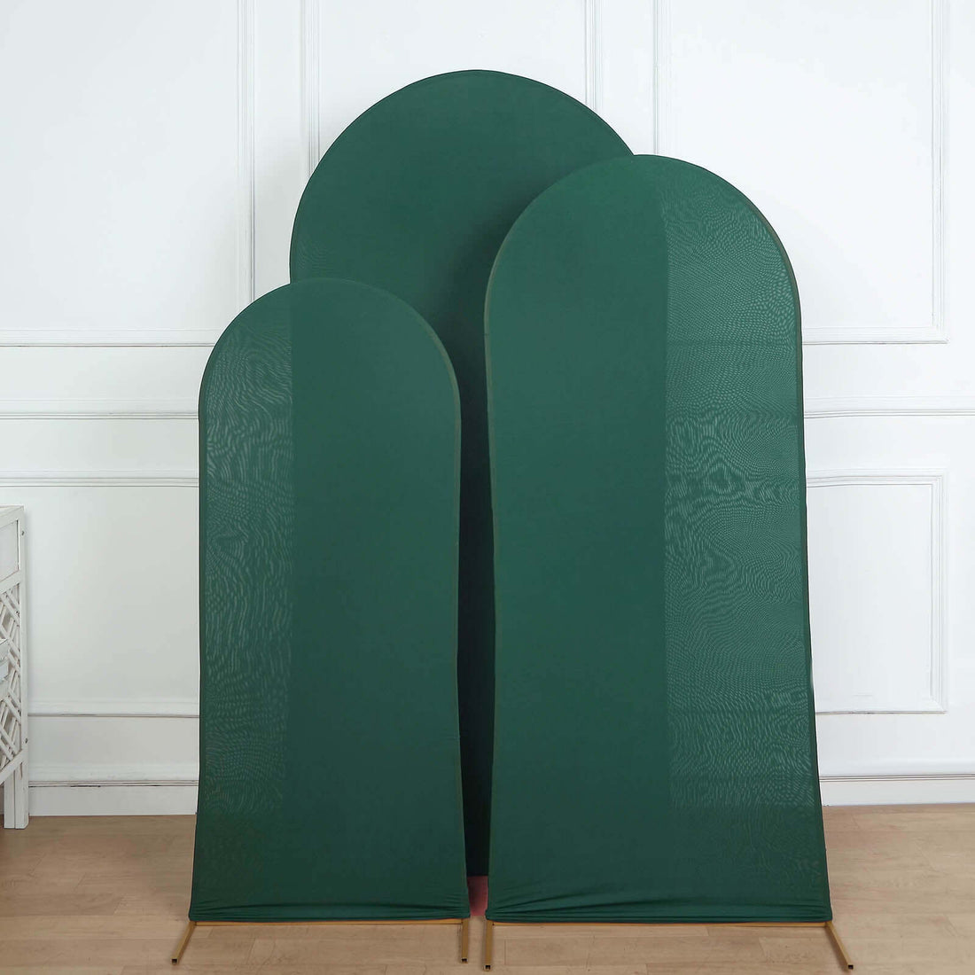 Matte Emerald Spandex Wedding Arch Covers Set | eFavormart