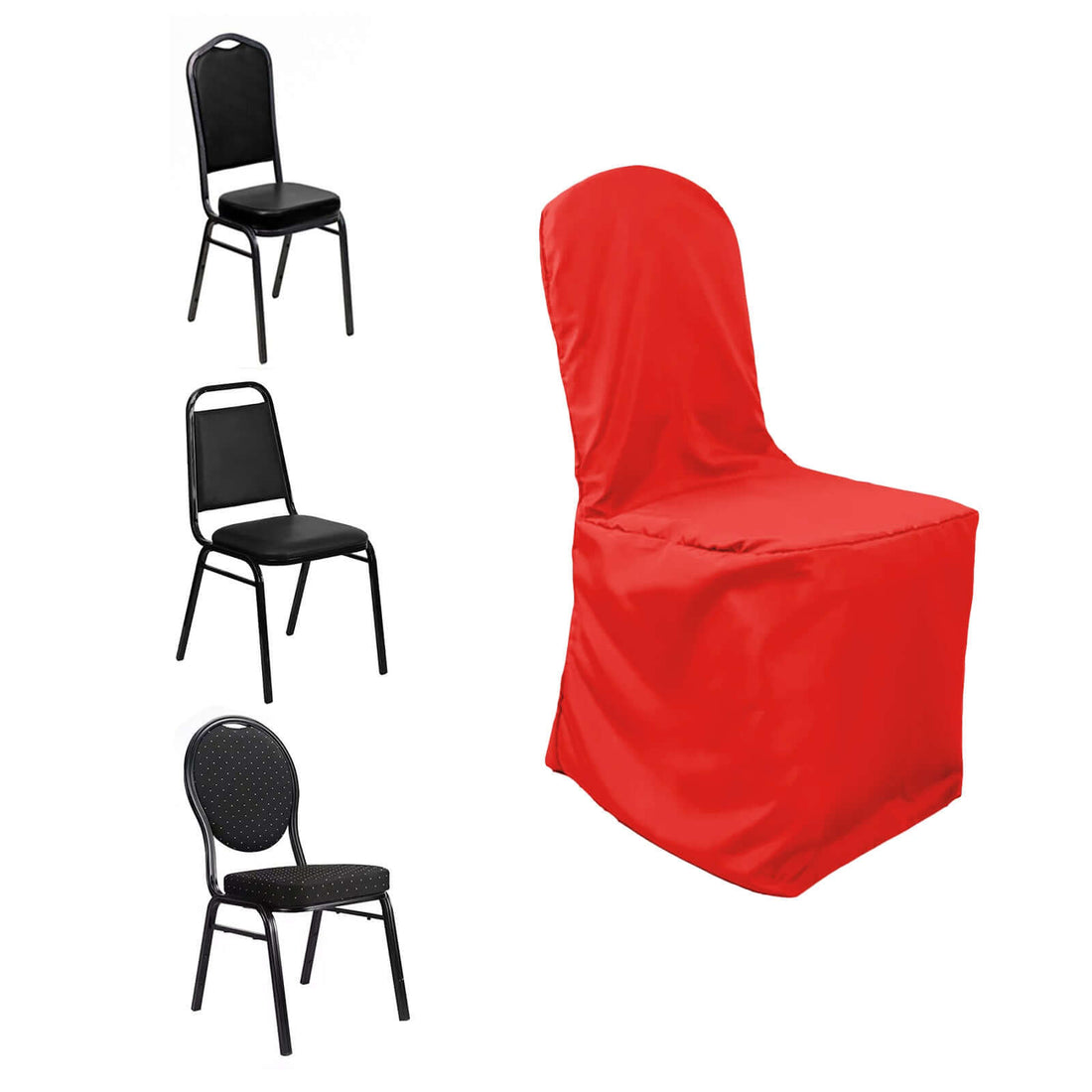 Polyester Banquet Chair Covers Red | eFavormart