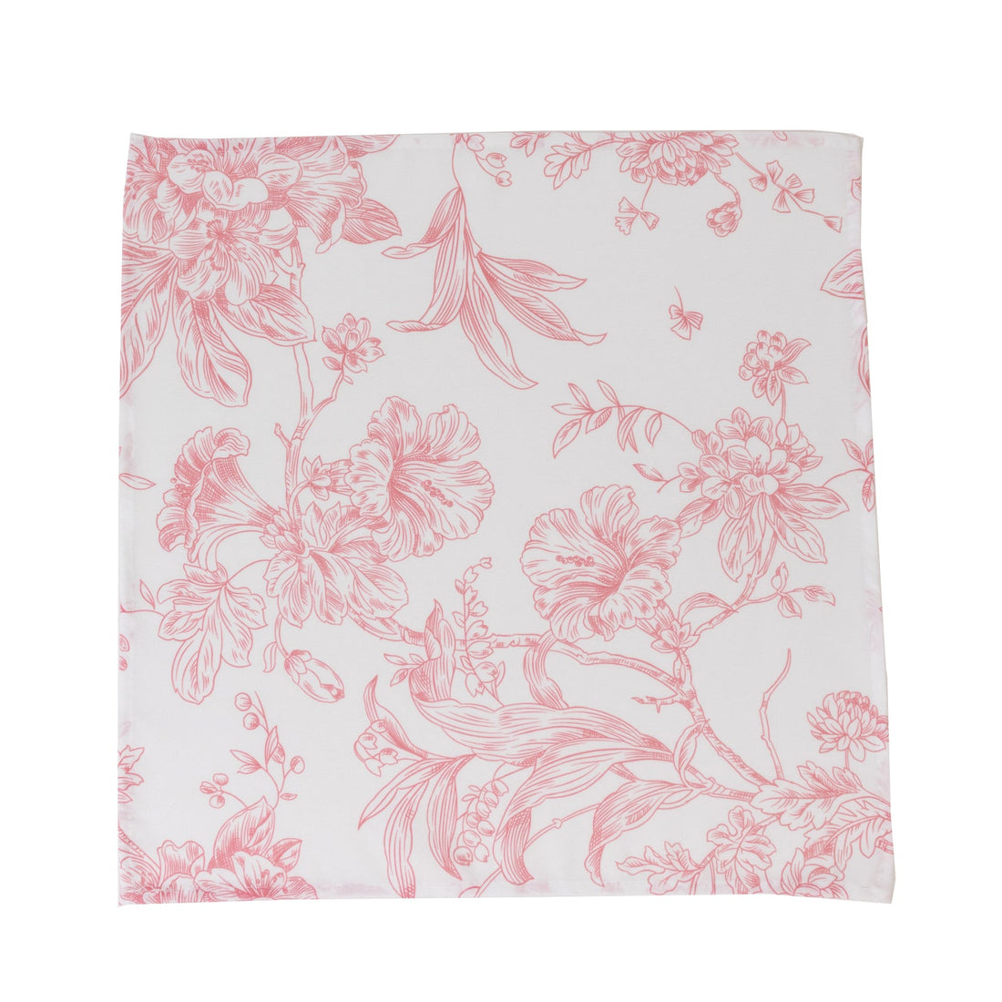 French Toile Cloth Napkins Pink Polyester | eFavormart