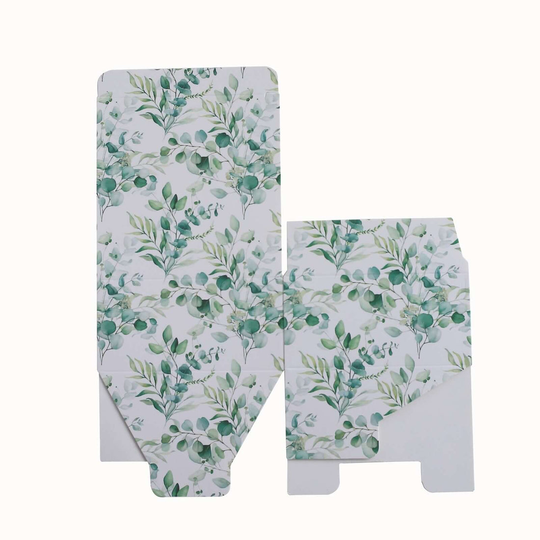 25-Pack White Green Eucalyptus Gift Boxes 4"x4"x2" | eFavormart