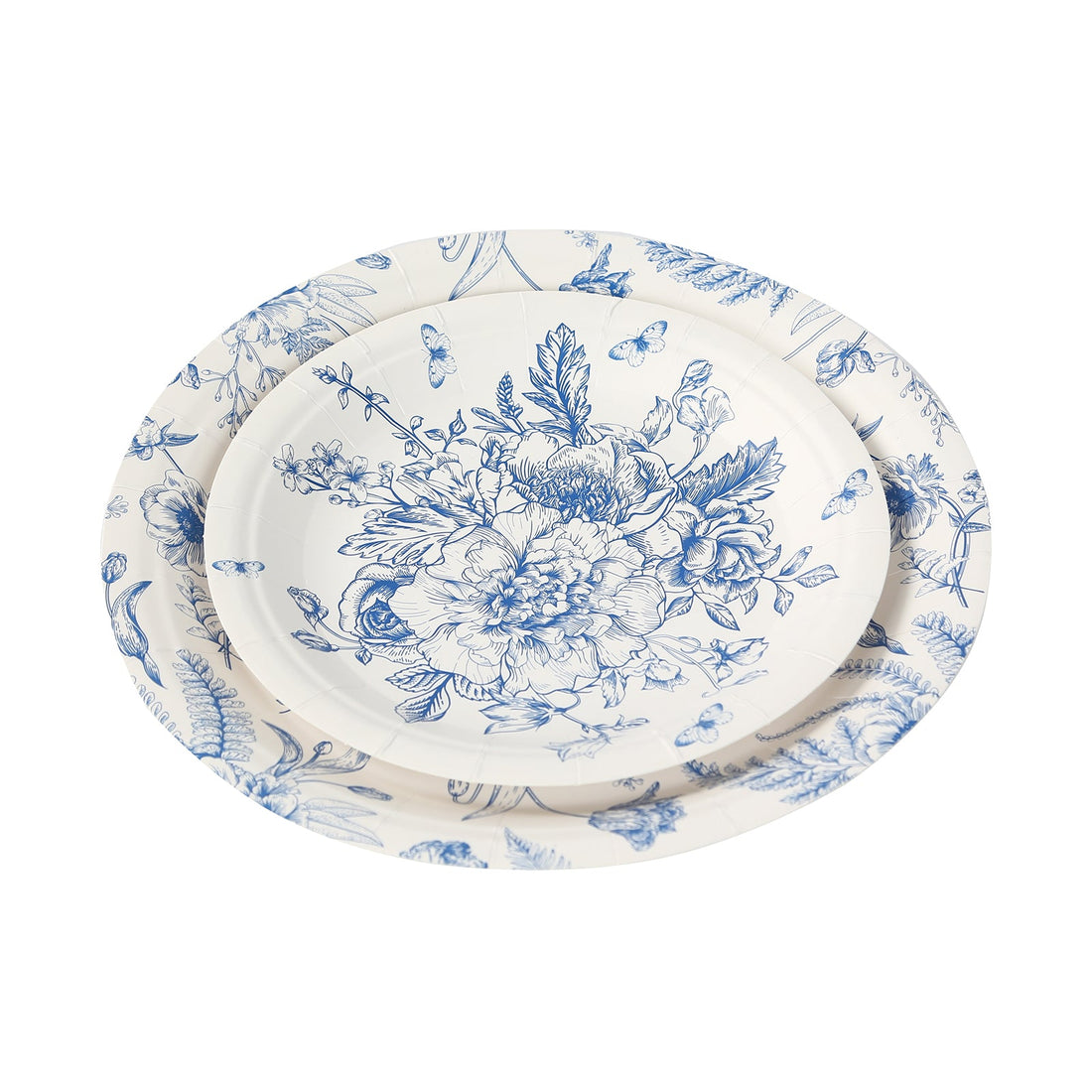 50pk Round Paper Plates 7/9in White Dessert | eFavormart