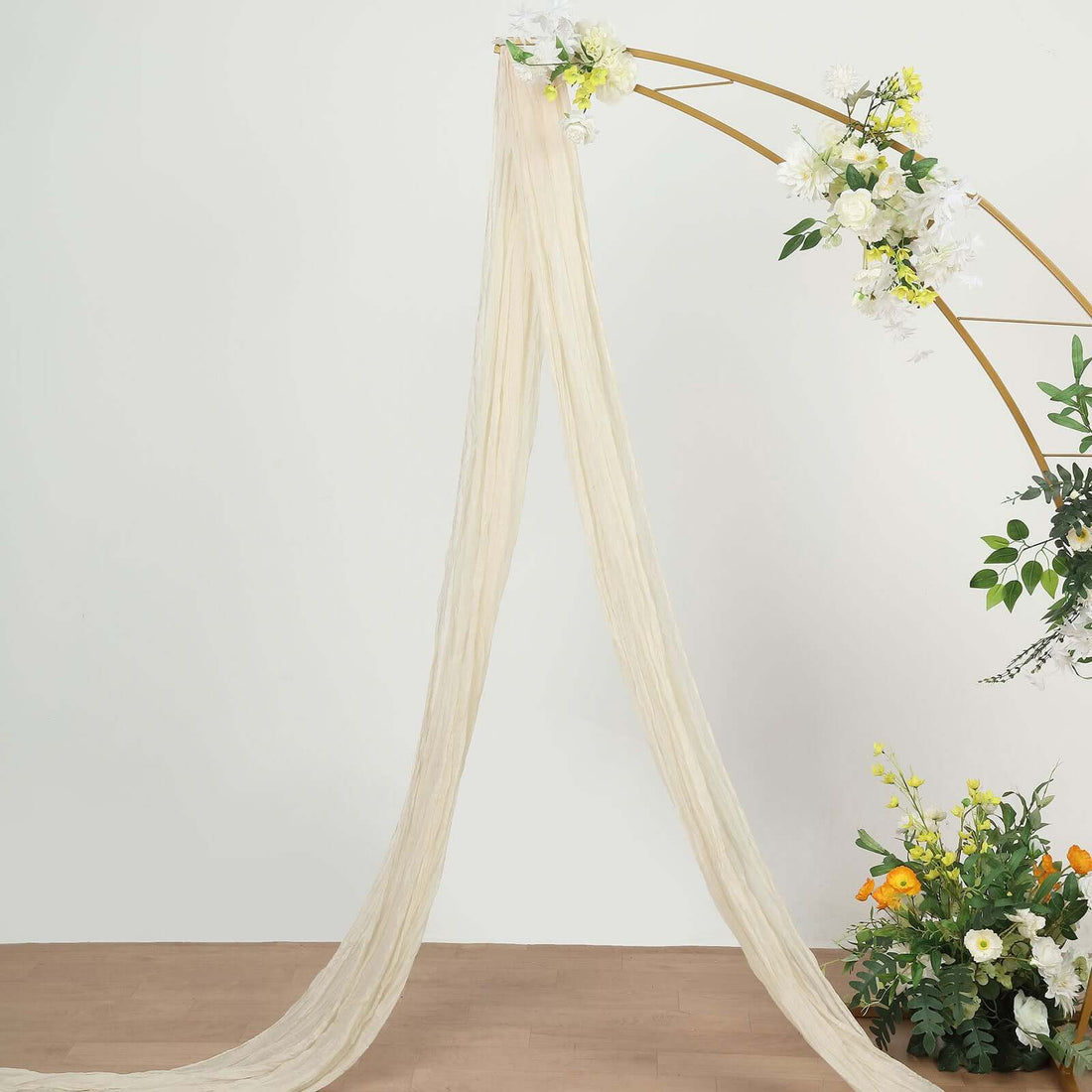 Cream Gauze Cheesecloth Draping Fabric 20ft | eFavormart