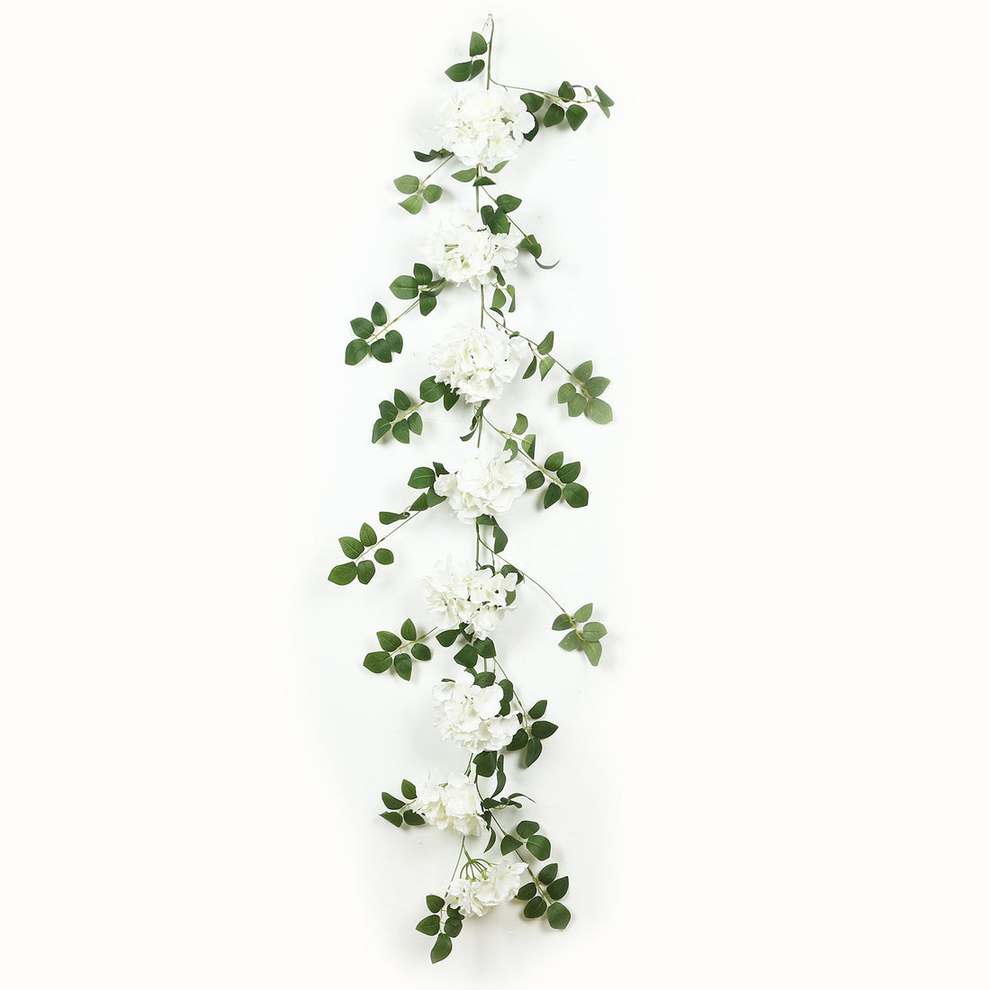 2 pk Artificial Hydrangea Garland 5.5ft Ivory | eFavormart