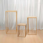 Gold Metal Rectangle Plinth Pedestal Stands | eFavormart