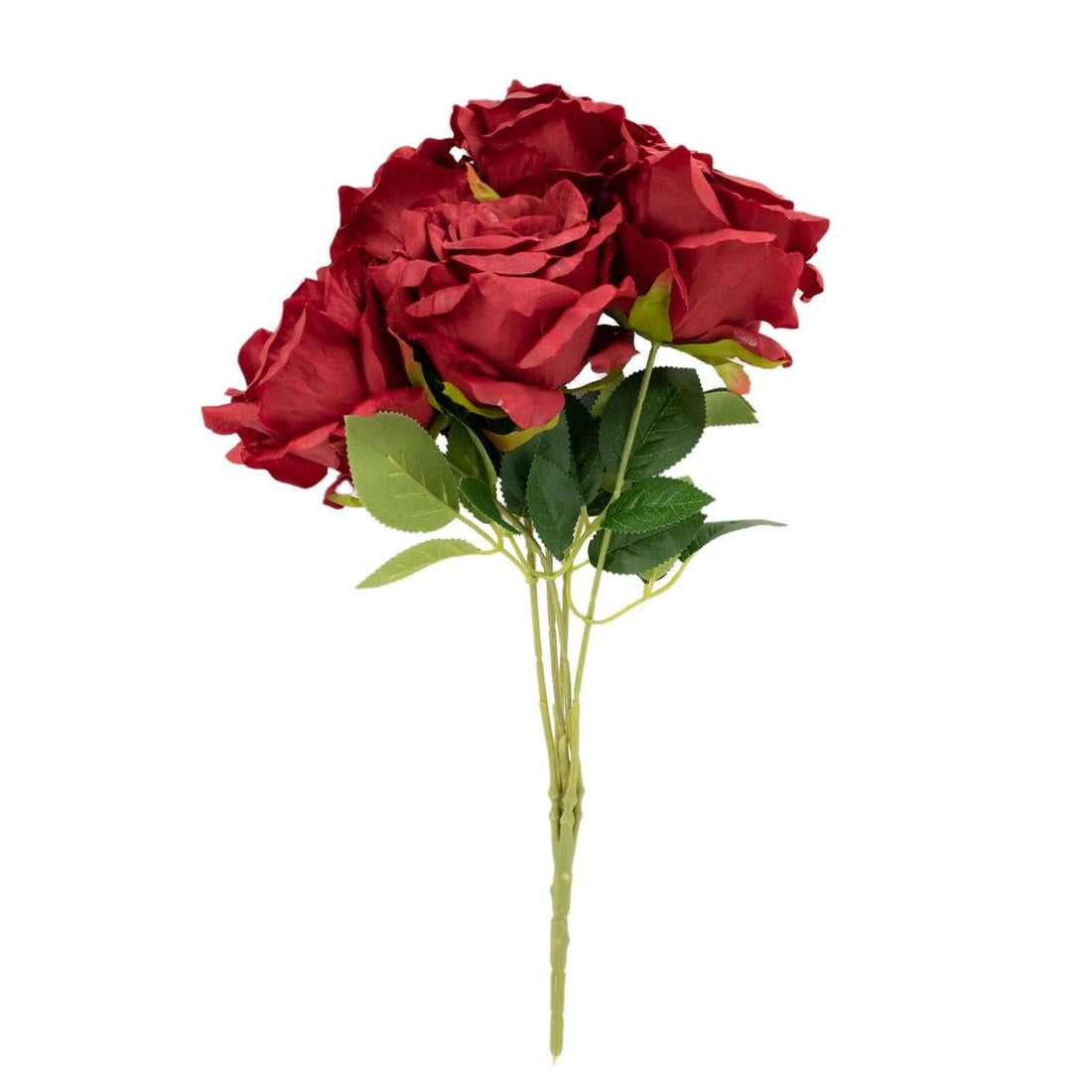 17" Burgundy Silk Jumbo Rose Bouquets | eFavormart