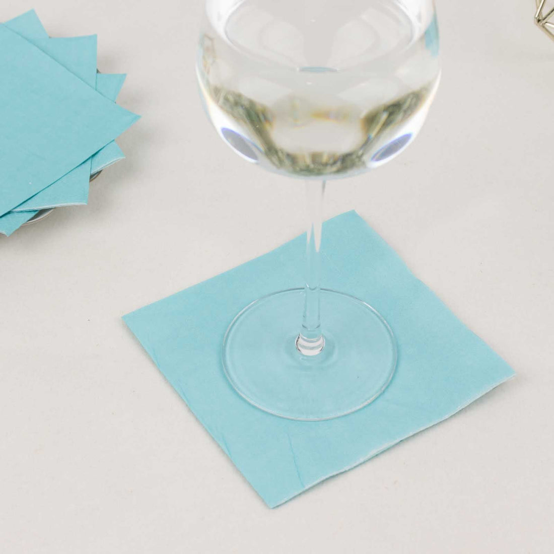 Disposable Paper Beverage Napkins 5"x5" Blue | eFavormart