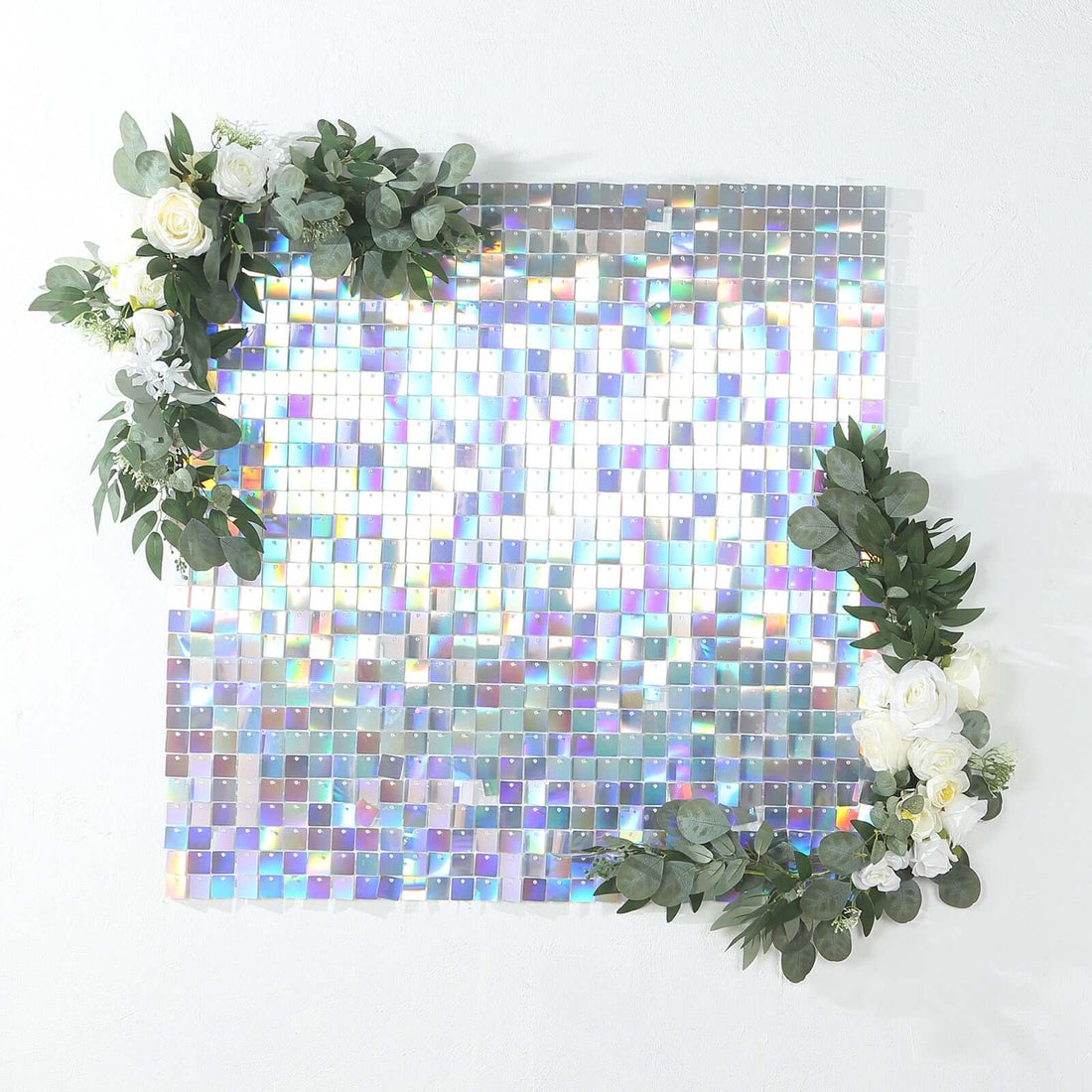Iridescent Blue Sequin Wall Photo Backdrop | eFavormart