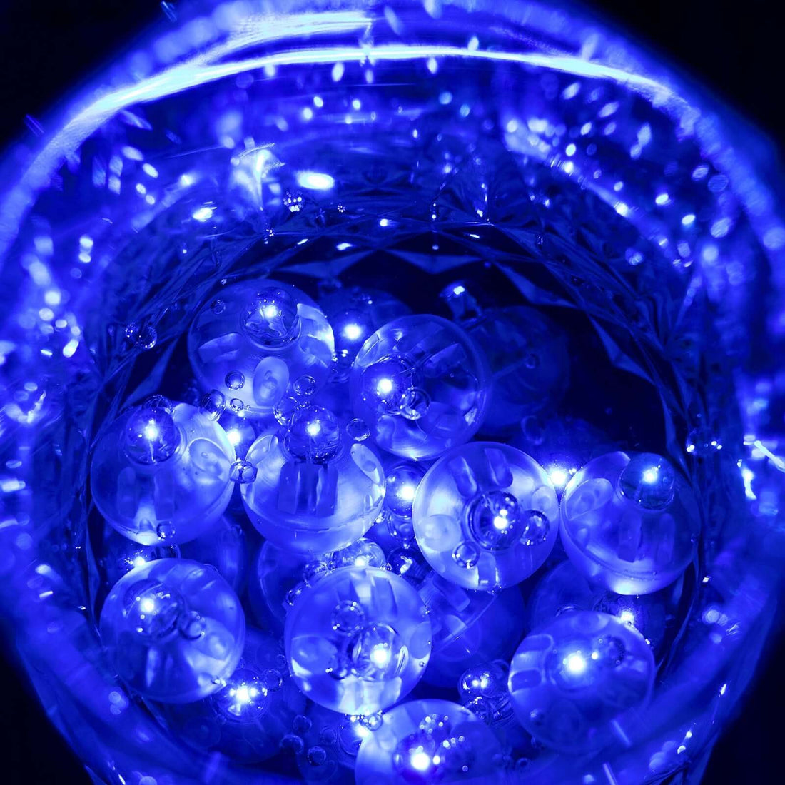 LED Mini Balloon Lights Round Light Blue 0.5" | eFavormart