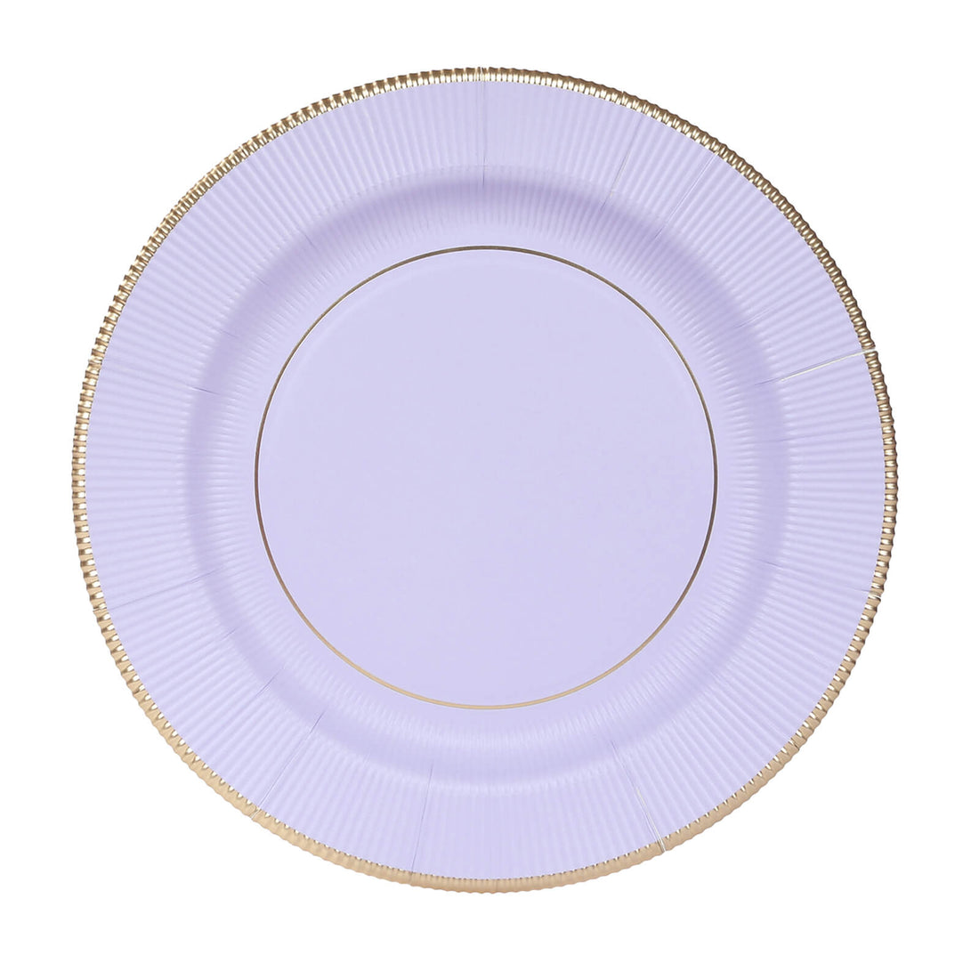 Lavender Sunray 10" Round Paper Plates - 25 Pack | eFavormart
