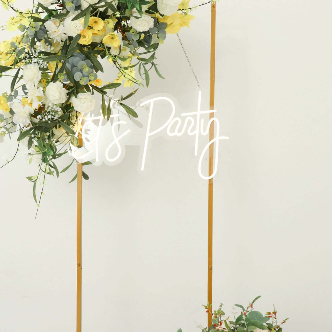 Slim Gold Metal Rectangular Backdrop Stand 6.5ft | eFavormart