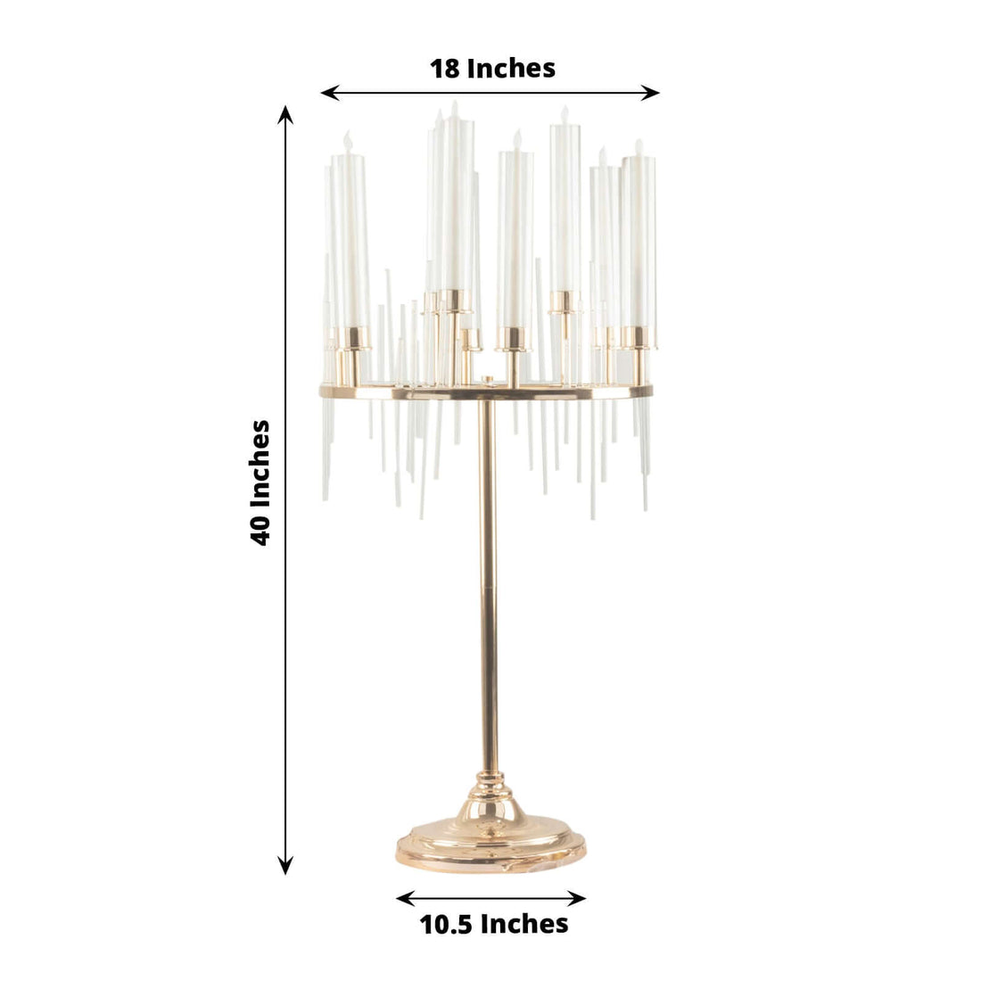 Gold 9-Arm Cluster Candelabra 40" | eFavormart