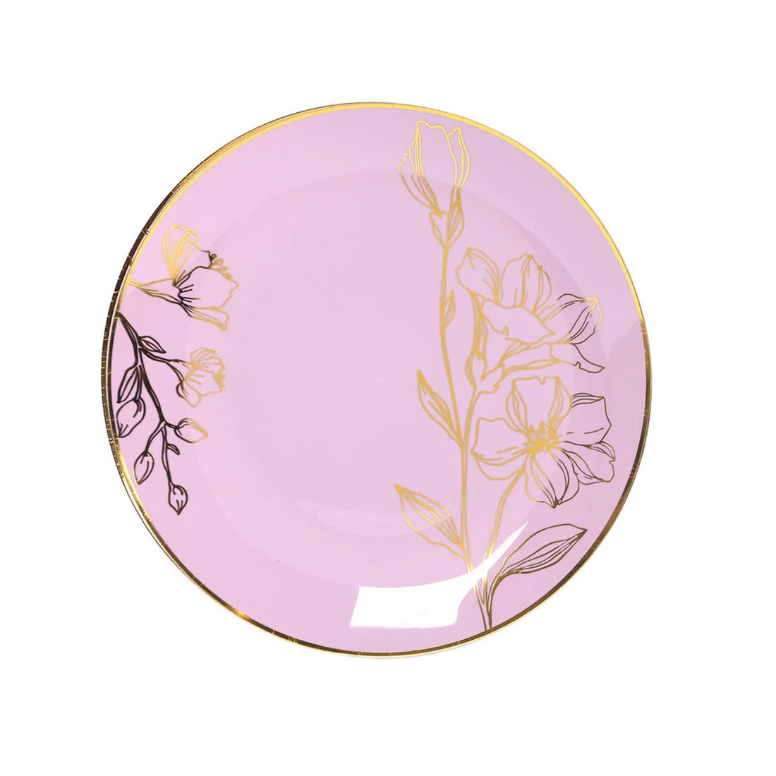 Plastic Floral Dinner & Dessert Plates 8",10" Lavender | eFavormart