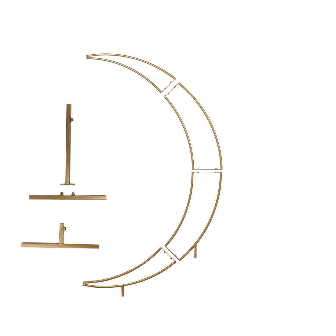 Gold Metal Half Moon Centerpiece Arch – 4ft | eFavormart