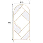 7ft Gold Metal Geometric Wedding Backdrop | eFavormart