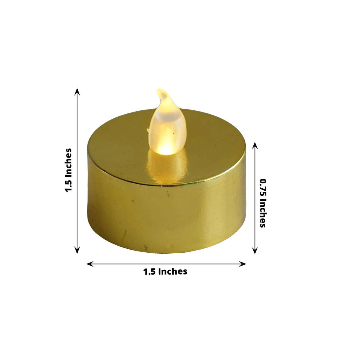 LED Tealight Candles Metallic Gold | eFavormart