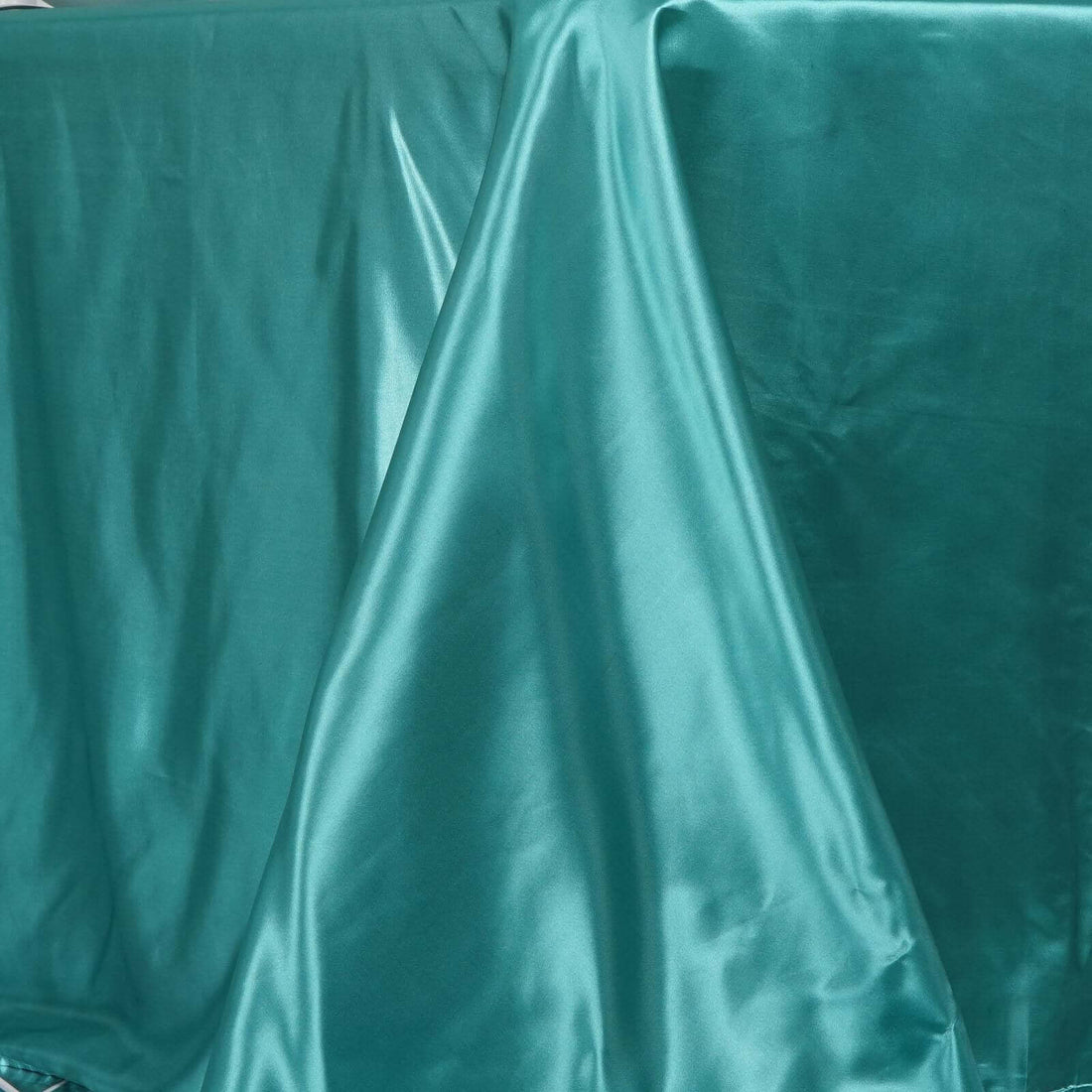 Satin Tablecloth 90"x156" Turquoise | eFavormart