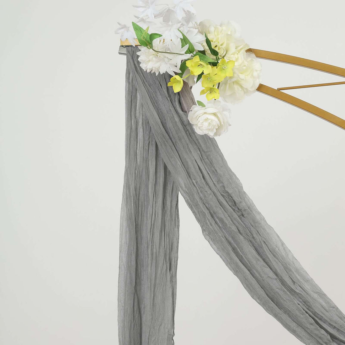 Gray Gauze Cheesecloth Draping Fabric Long Curtain 20ft | eFavormart