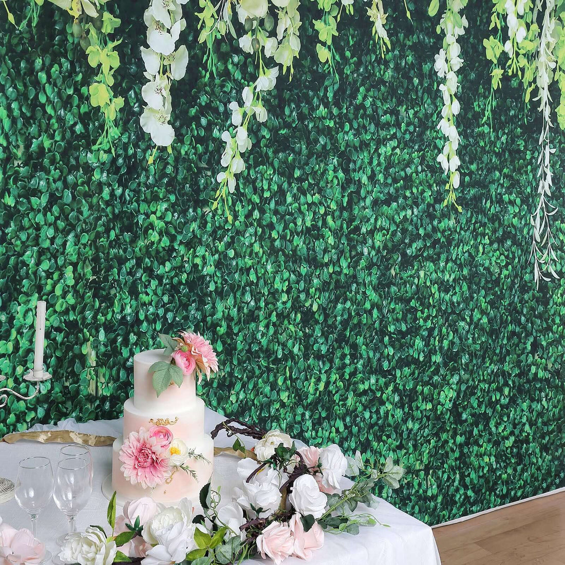 8ftx8ft Greenery Grass & Vines Vinyl Backdrop | eFavormart