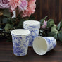 French Toile Paper Cups 9oz White/Light Blue | eFavormart