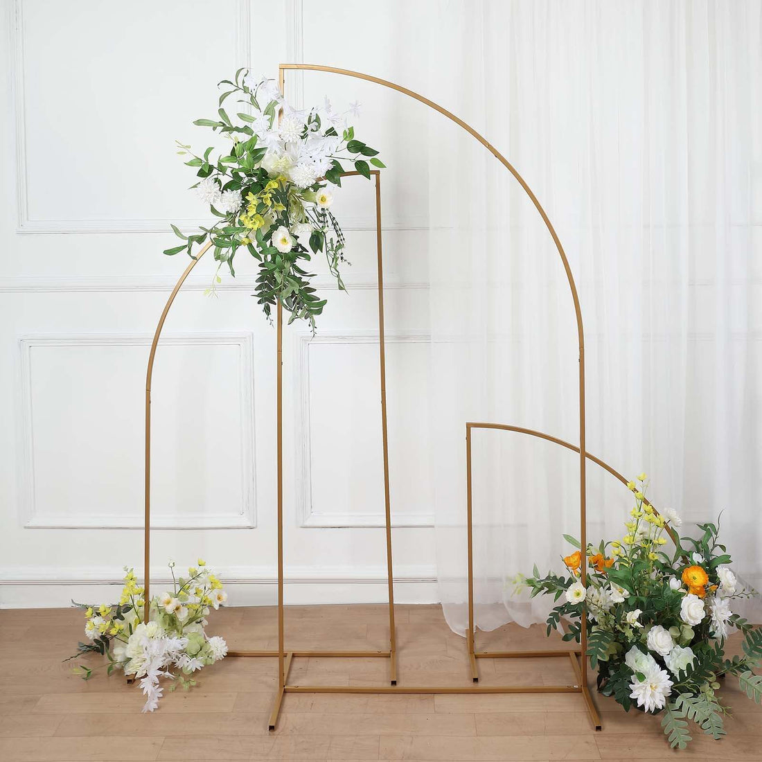 6ft Gold Metal Wedding Arch | eFavormart