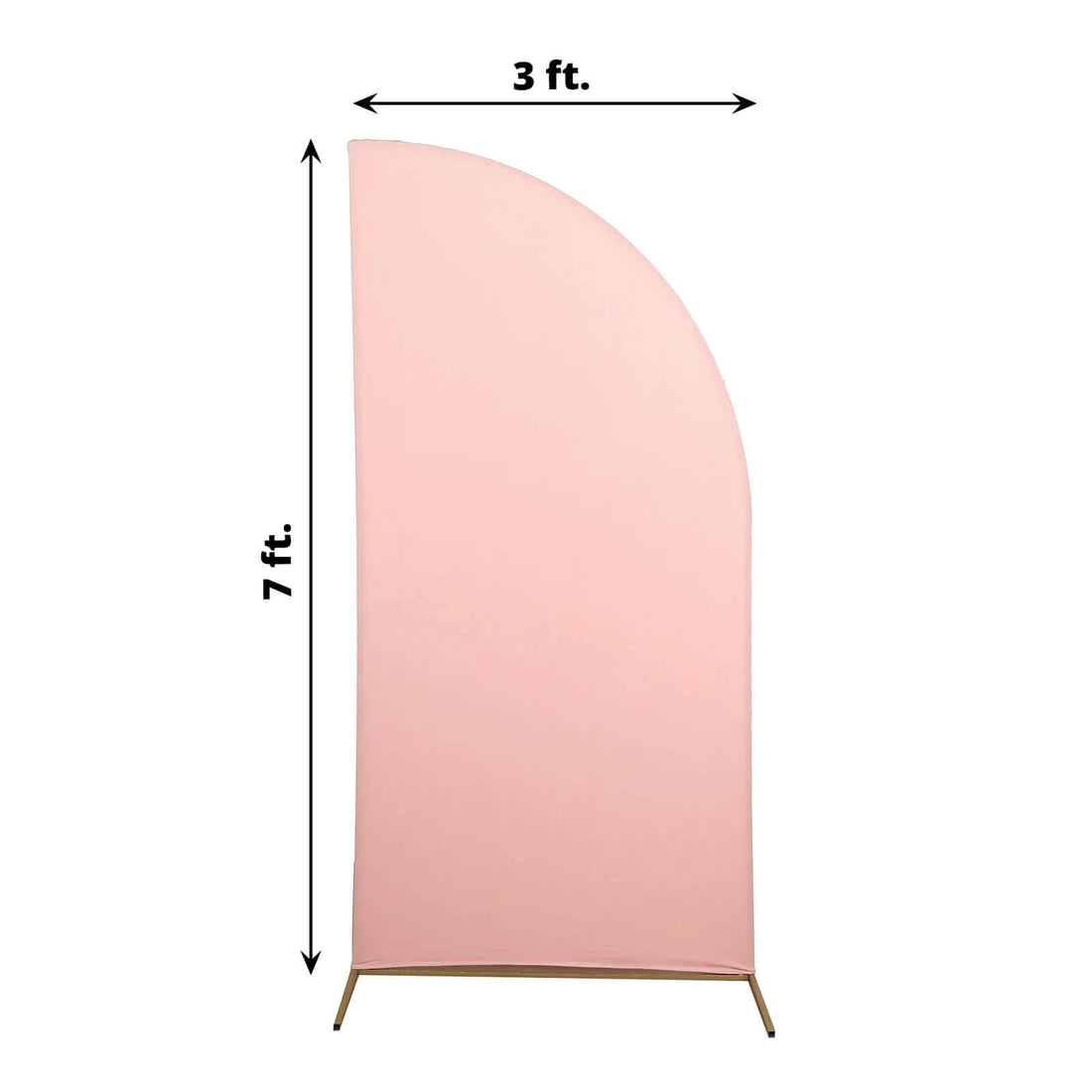 7ft Matte Dusty Rose Half Moon Wedding Arch Cover | eFavormart