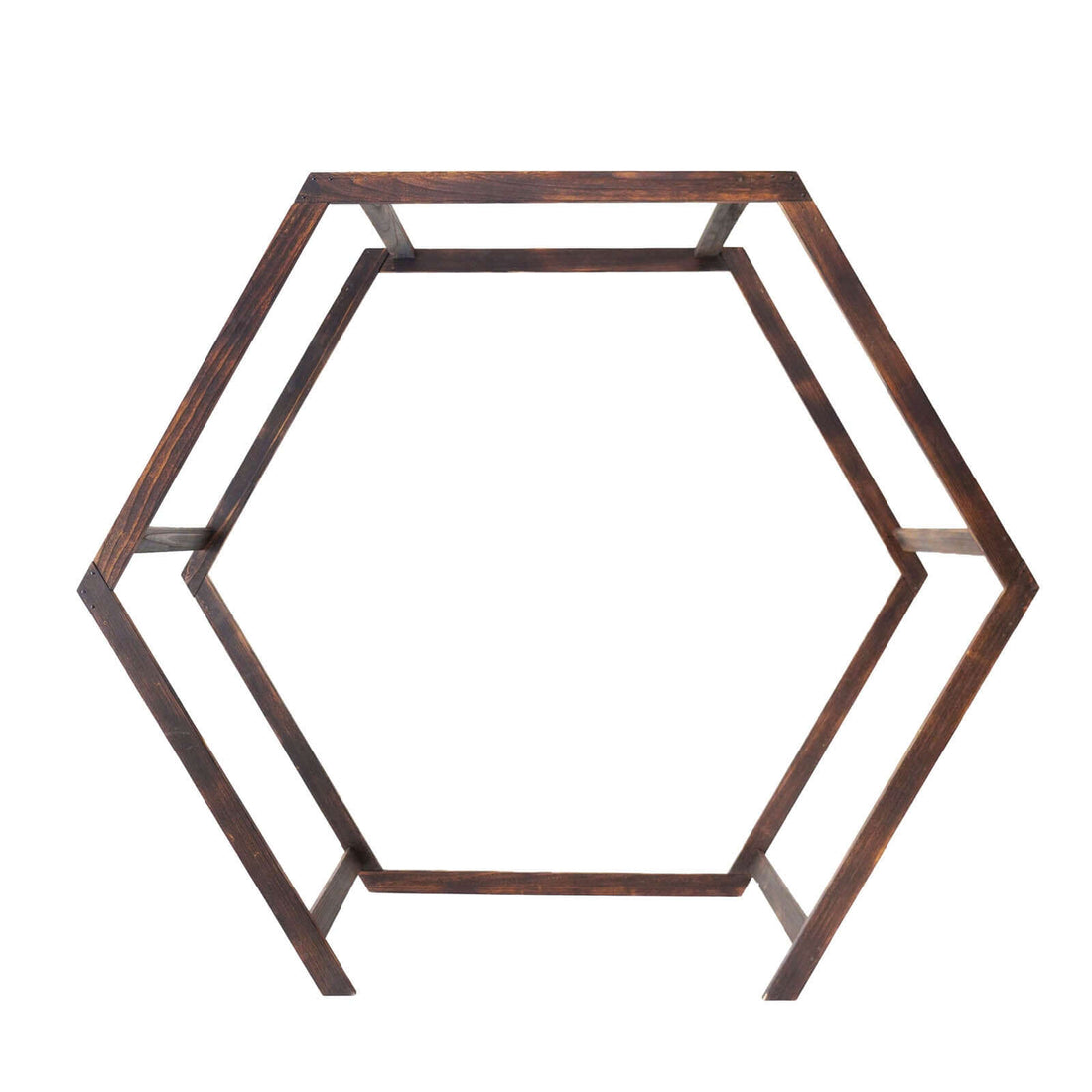 Dual Wooden Hexagon Wedding Arch Stand | eFavormart