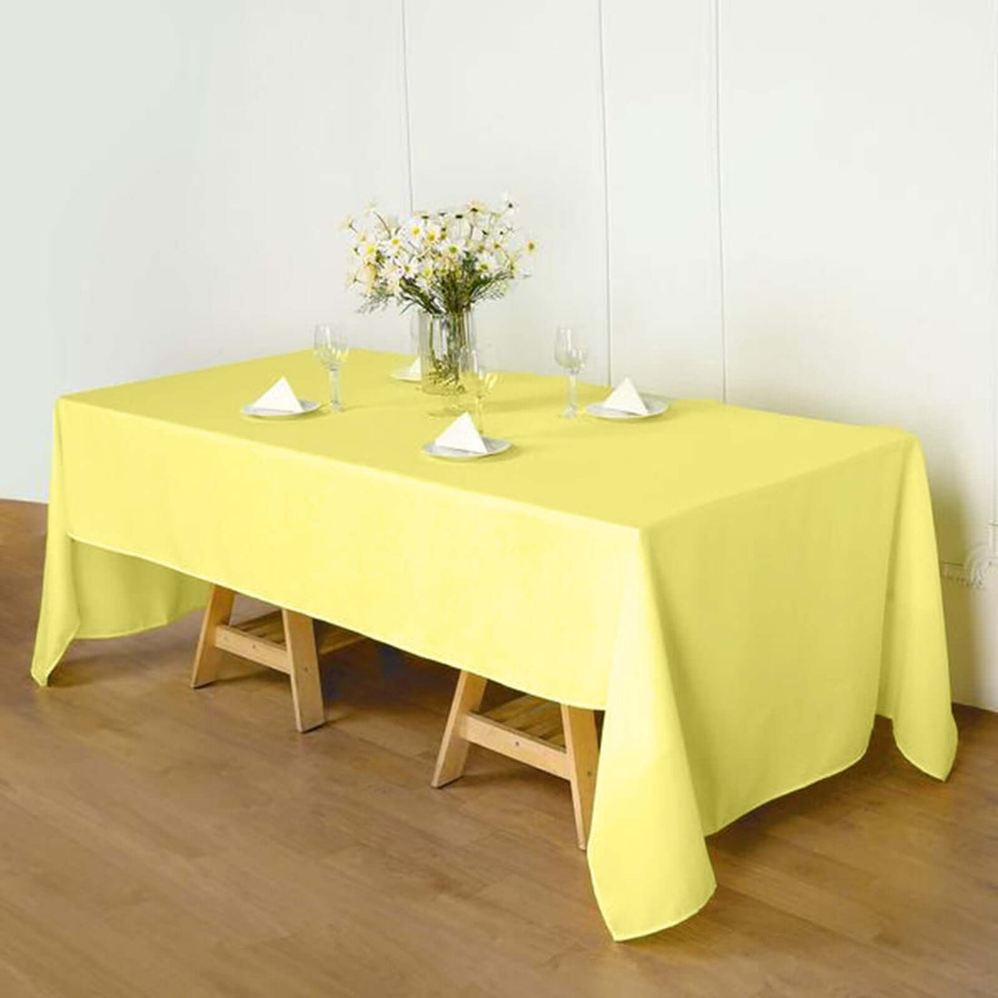 Polyester Tablecloth 60"x126" Yellow | eFavormart