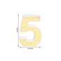 6" LED Marquee Number "5" Gold | eFavormart
