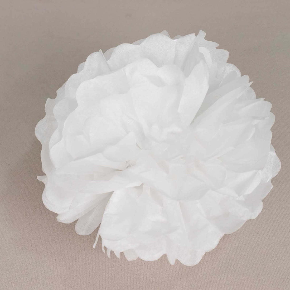 6-Pack 10" White Tissue Paper Pom Poms | eFavormart