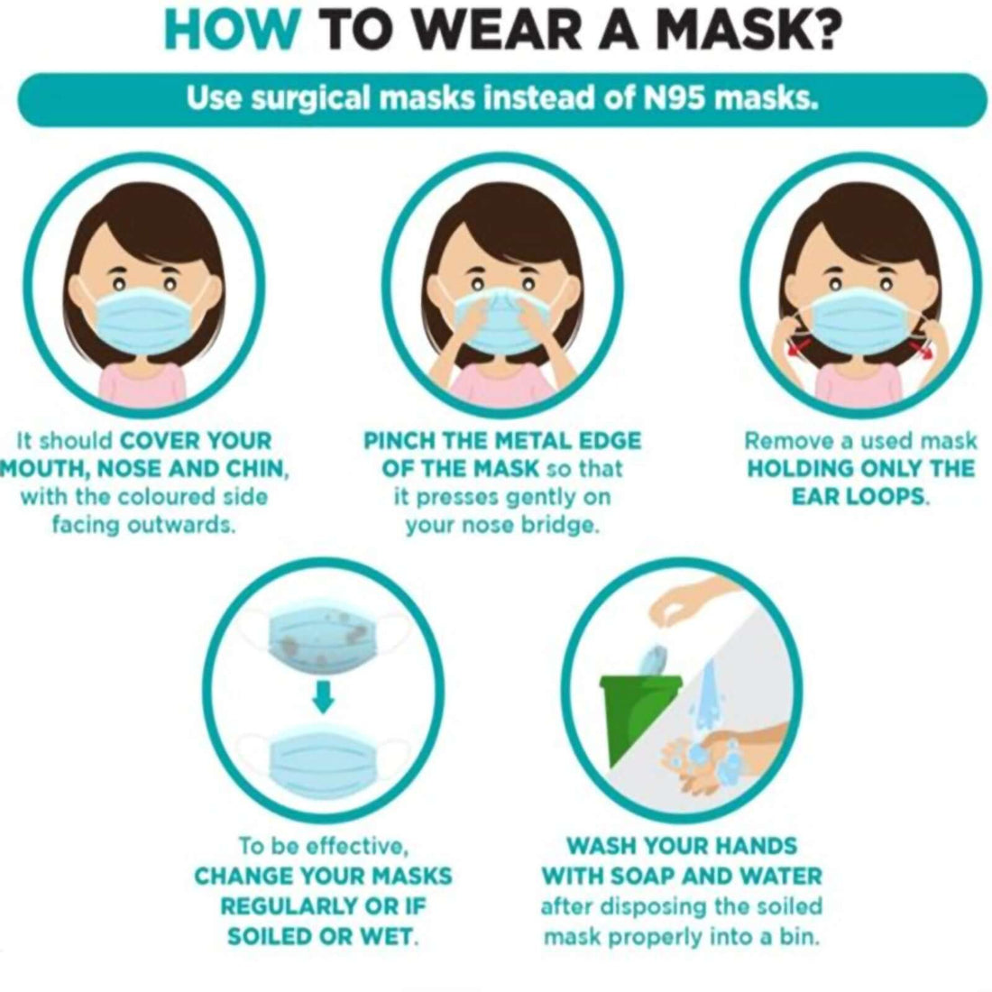 3 Ply Disposable Face Mask Non Woven Mask With Ear Loop | eFavormart