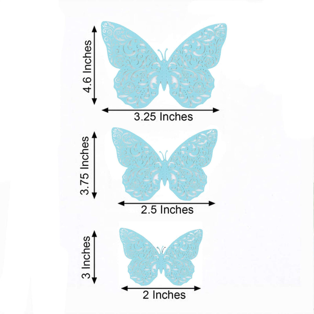 3D Butterfly Wall Decals Turquoise | eFavormart