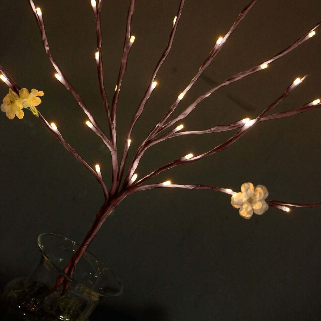 LED Tree Twig Lights Artificial Brown 28.5" | eFavormart