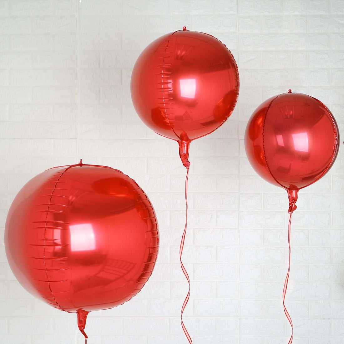 Burgundy Sphere Mylar Foil Balloons - 14" 4D | eFavormart