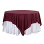 Polyester Square Overlay 90"x90" Burgundy | eFavormart
