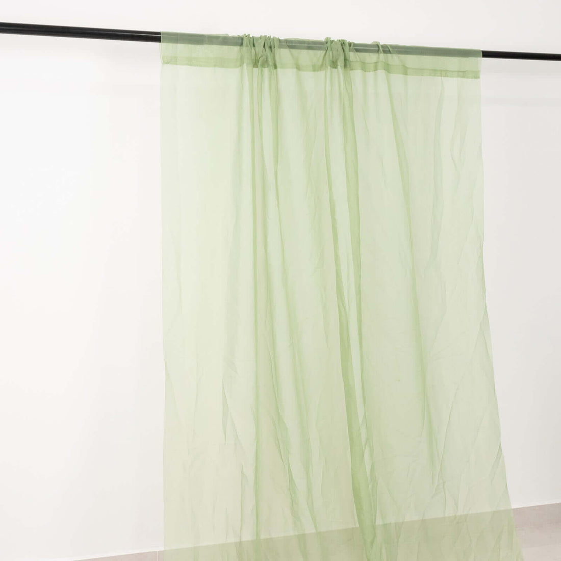 Premium Sage Green Chiffon Ceiling Drapery | eFavormart
