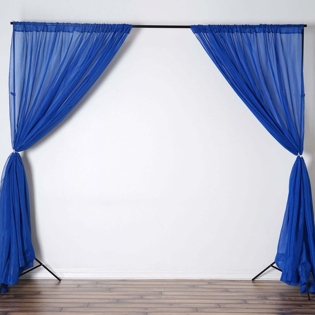 Royal Blue Chiffon Backdrop Drape Curtain 10ftx10ft | eFavormart