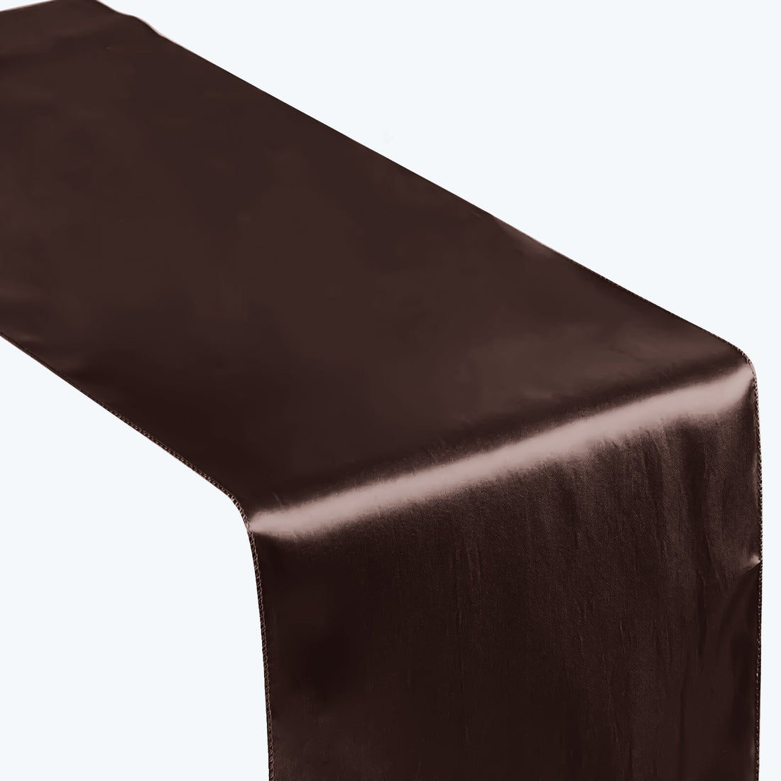 Satin Table Runner 12"x108" Chocolate | eFavormart