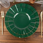 10pk 9in Dinner Plates Plastic Ruffled Green | eFavormart