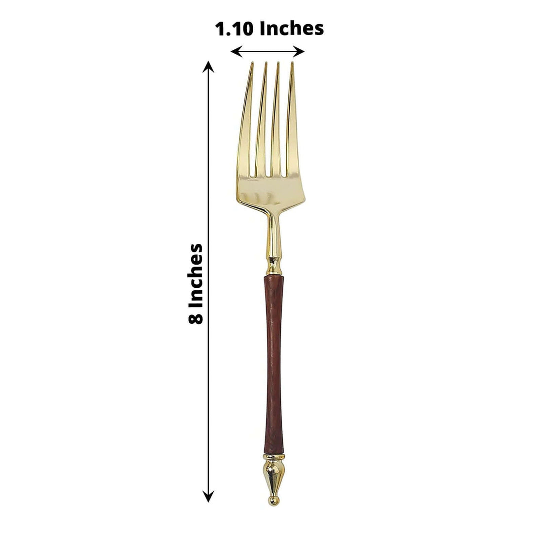 Plastic Forks Gold/Brown with Roman Column Handle | eFavormart