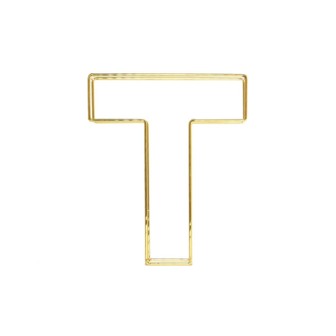 Gold 3D Wire Letter Wedding Centerpiece "T" Letter | eFavormart