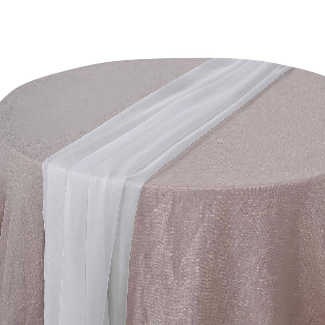 Premium Chiffon Table Runner 6ft White | eFavormart