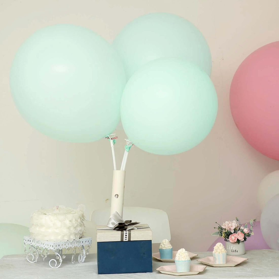 Matte Pastel Seafoam Helium Latex Balloons 18" | eFavormart